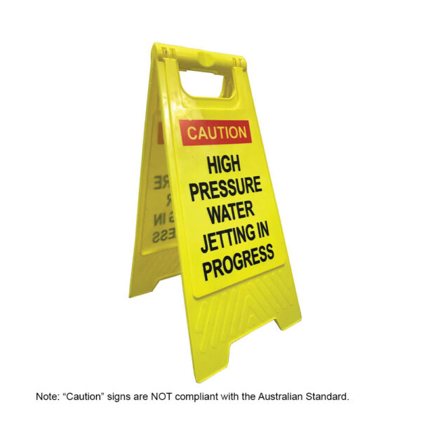 High Pressure Water Jetting PVC Safety Sign - SECA